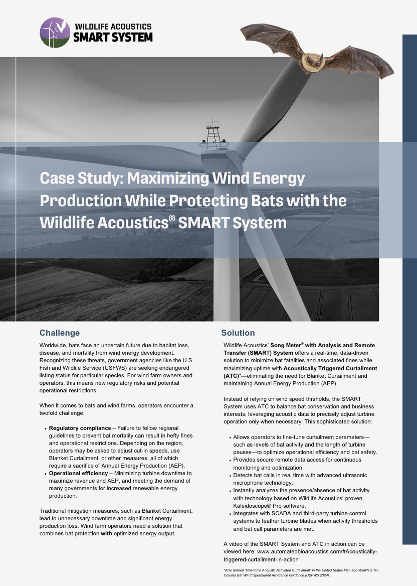 SMART for Remote Monitoring | Wildlife Acoustics